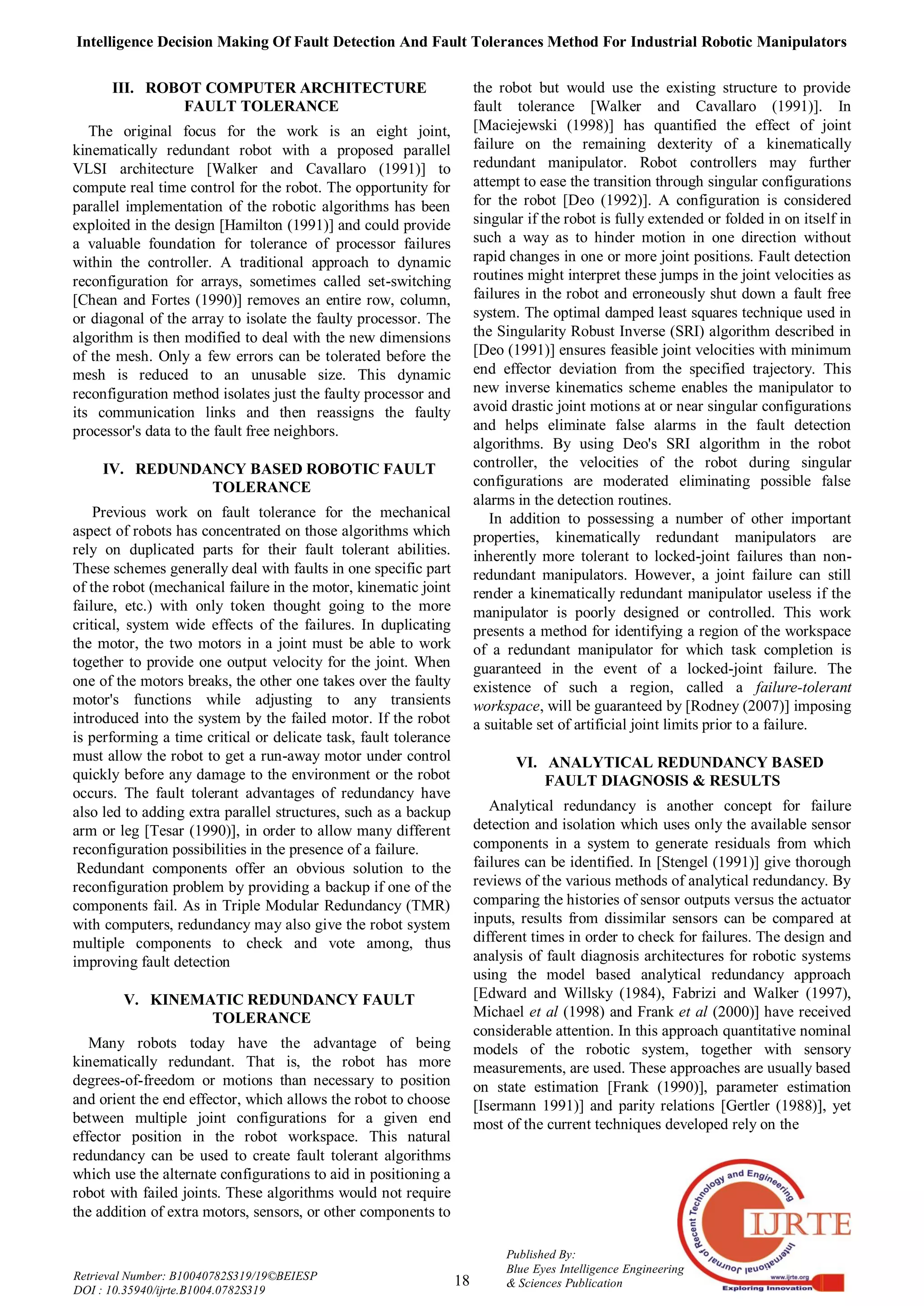 Intelligence Decision Making Of Fault Detection And Fault Tolerances Method For Industrial