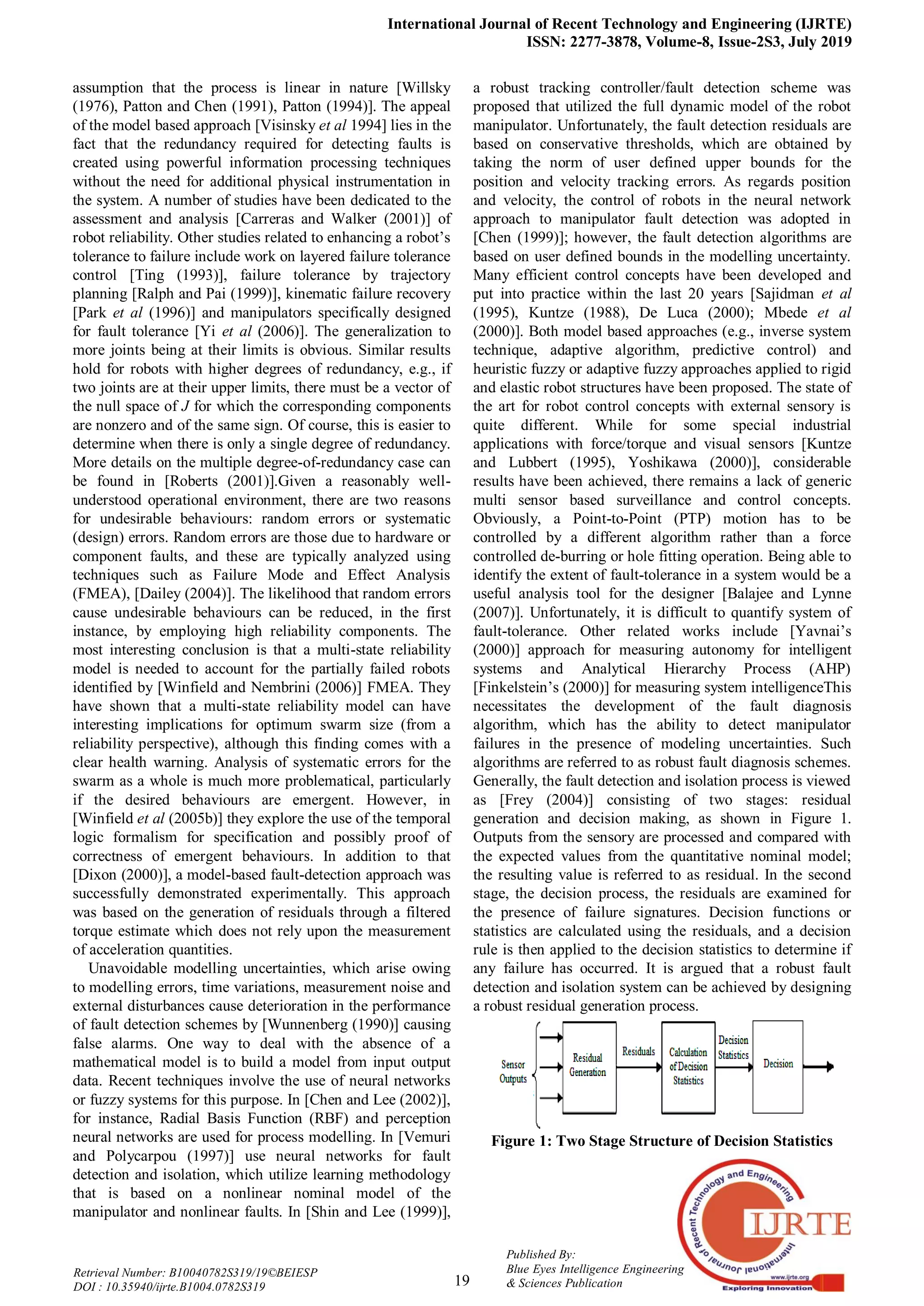 Intelligence Decision Making Of Fault Detection And Fault Tolerances Method For Industrial