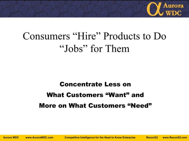 Intelligence-Driven Innovation & Product Development: an Exercise-Driven, Interactive Workshop ...