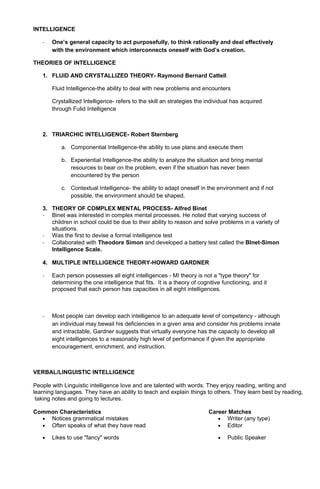 Intelligence handout (1) | PDF