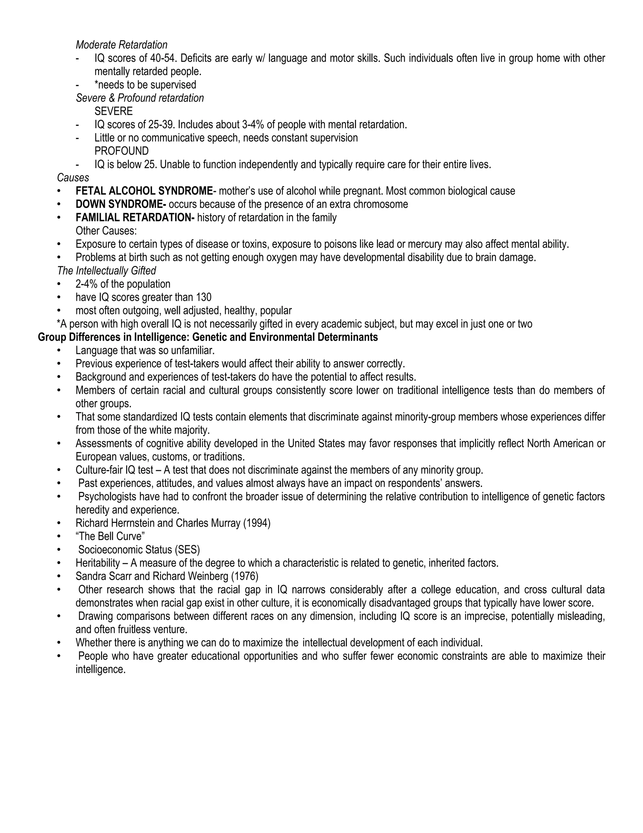 Intelligence(Handouts) | DOCX | Educational Assessment | Education