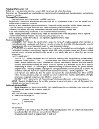 Intelligence(Handouts) | DOCX | Educational Assessment | Education