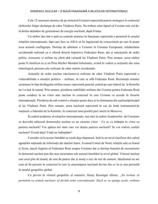 Domeniul nuclear – O nouă paradigmă a Relațiilor Internaționale | PDF