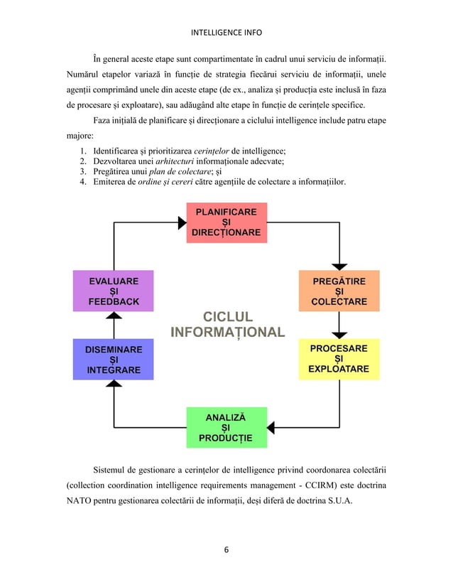 Activitatea de intelligence – Ciclul intelligence | PDF
