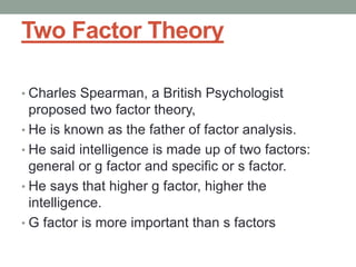 Intelligence in psychology ppt | PPTX