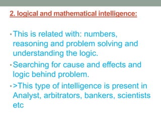 Intelligence in psychology ppt | PPTX