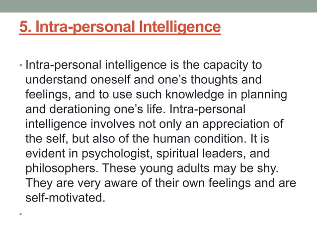 Intelligence in psychology ppt | PPTX