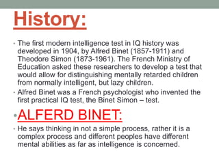 Alfred Binet First Intelligence Test