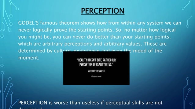 INTELLIGENCE IS NOT ENOUGH | PPT