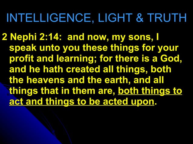Intelligence,light,truth in ENGLISH | PPT | Christianity | Religion ...
