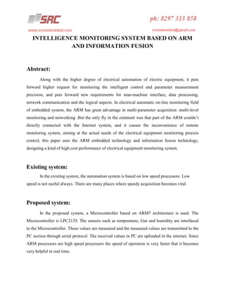 Intelligence monitoring system based on arm and information fusion | PDF
