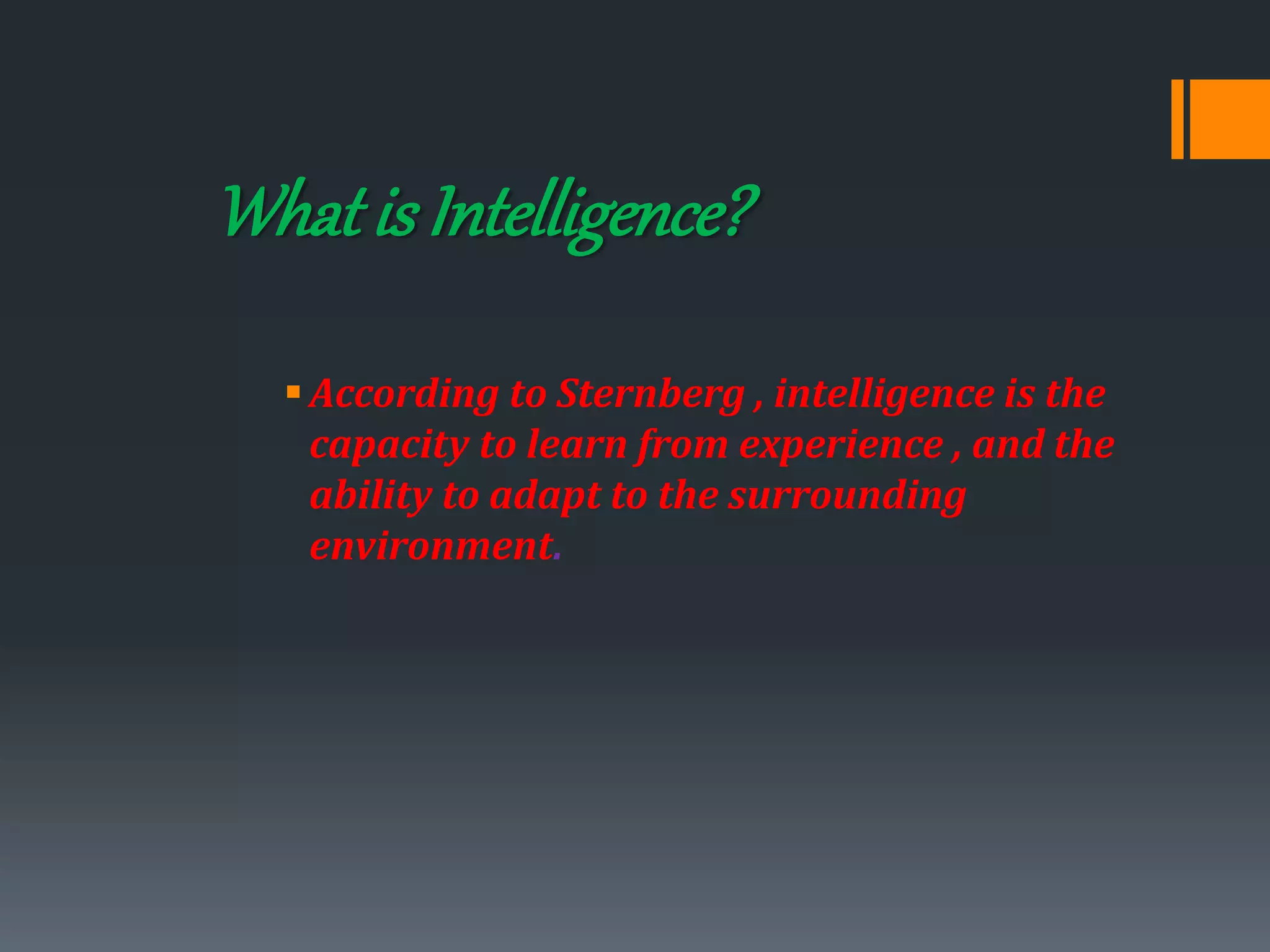 Intelligence | PPT