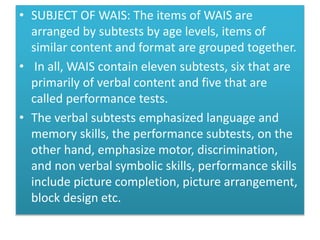 Intelligence Tests | PPTX