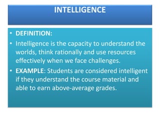 Intelligence Tests | PPT