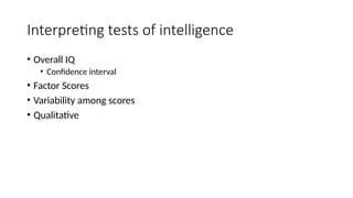 Intelligence and its theories in psychology | PPTX | Education