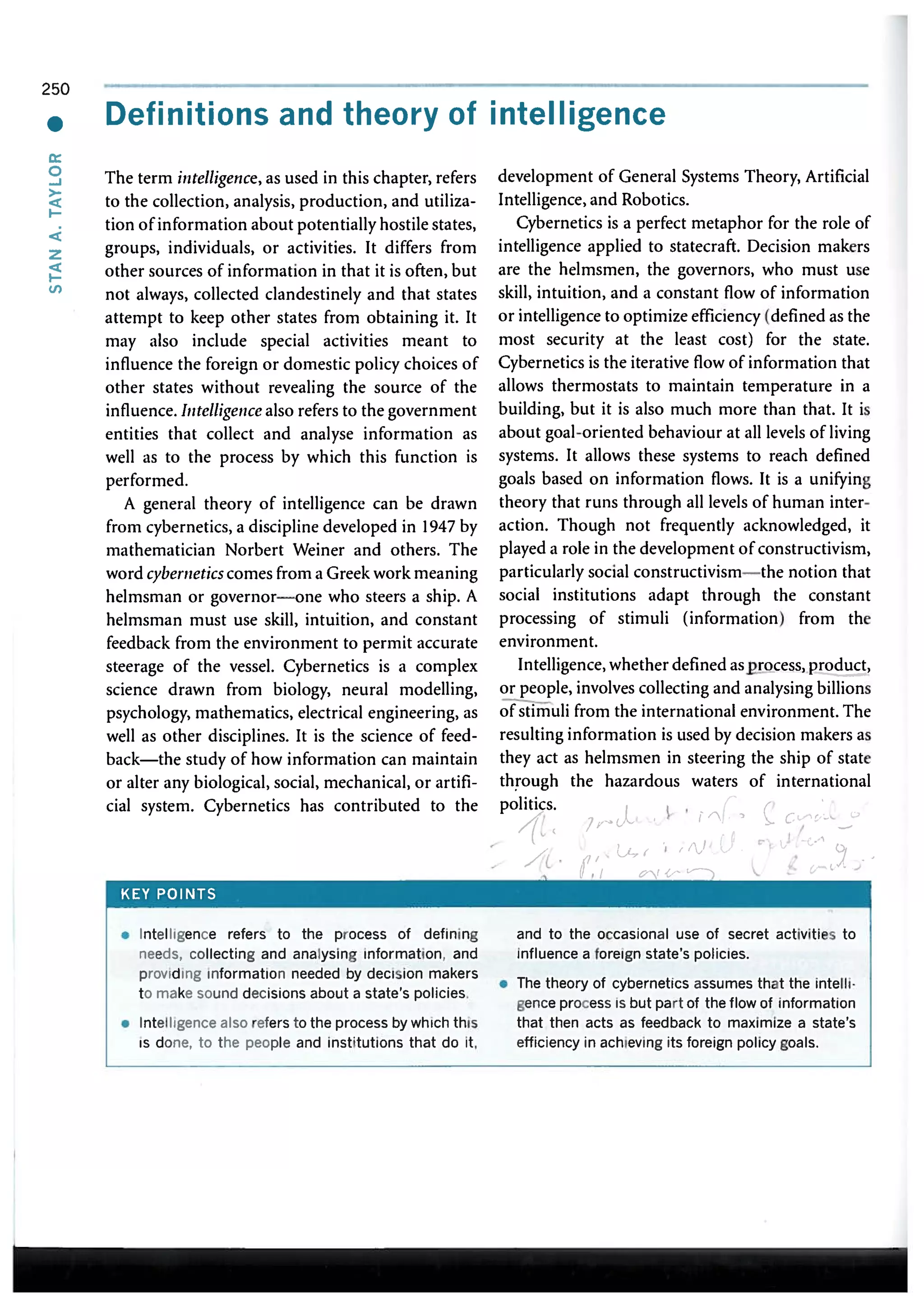 Intelligence role in national security | PDF