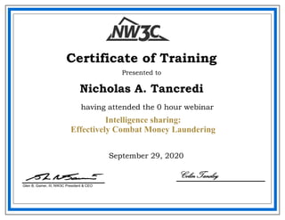 Intelligence sharing: Effectively Combat Money Laundering | PPT