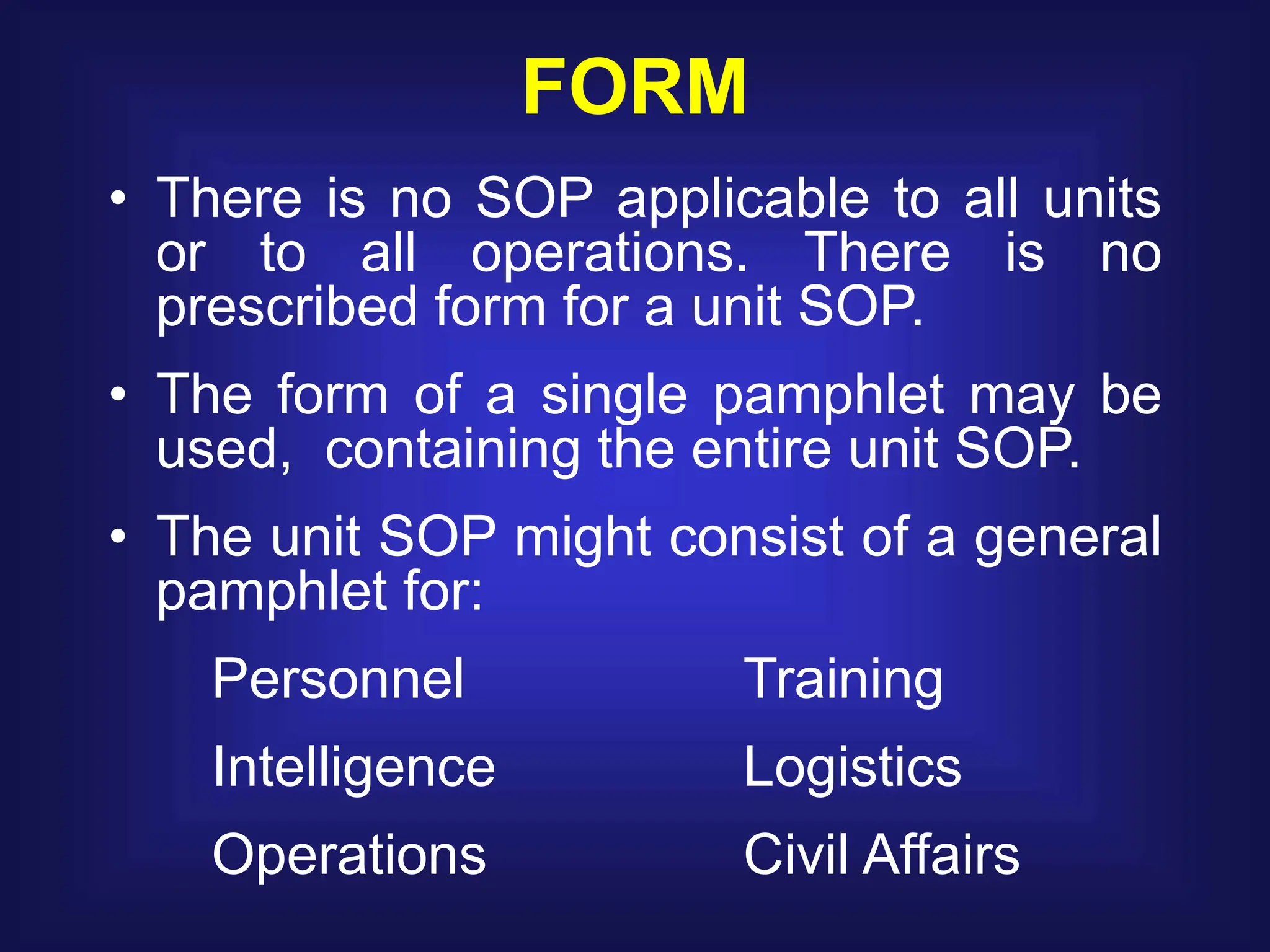 INTELLIGENCE Special operations procedures | PPT