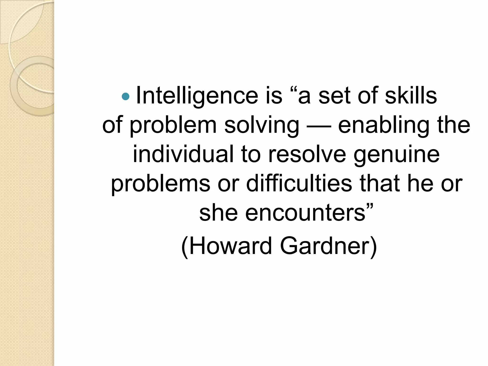 Intelligence structure (types) | PPTX