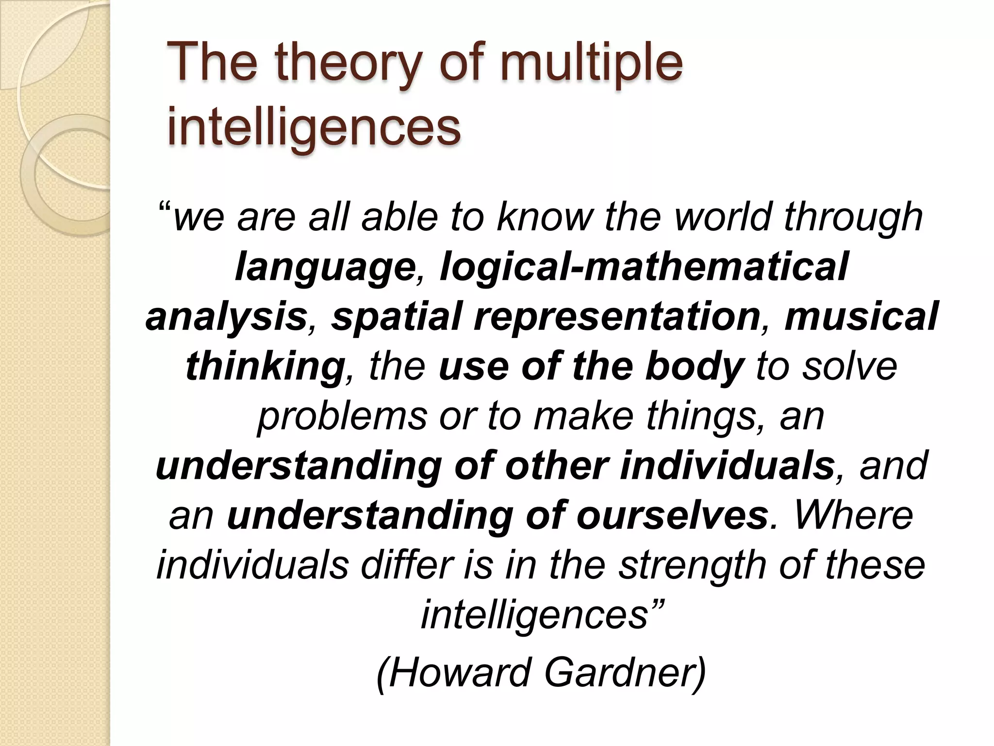 Intelligence structure (types) | PPTX