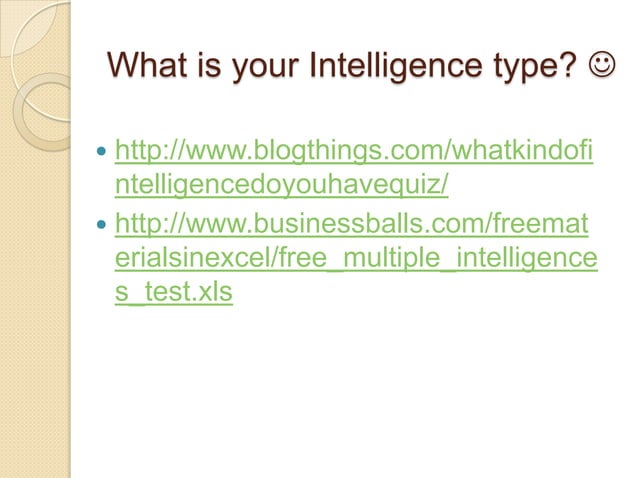 Intelligence structure (types) | PPTX