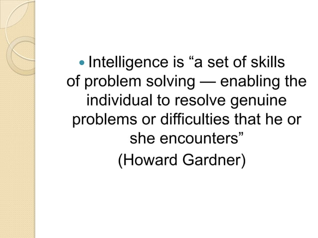 Intelligence structure (types) | PPTX