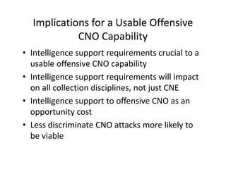 Intelligence Support Requirements for Offensive Computer Network Operations | PPT