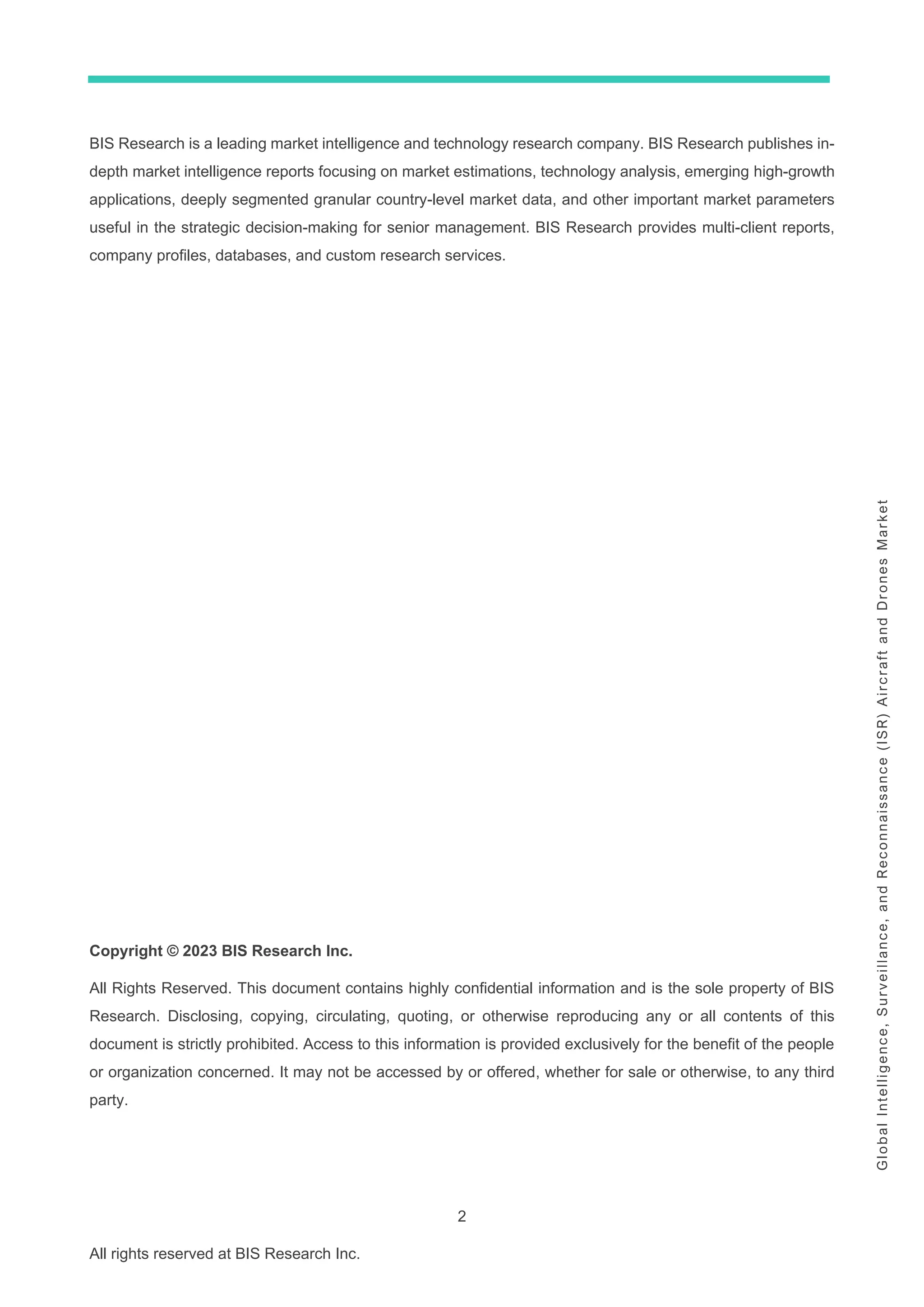 Intelligence Surveillance and Reconnaissance (ISR) Aircraft and Drones ...