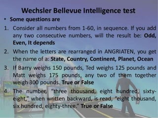 Intelligence test | PPT