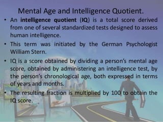 Intelligence test | PPT