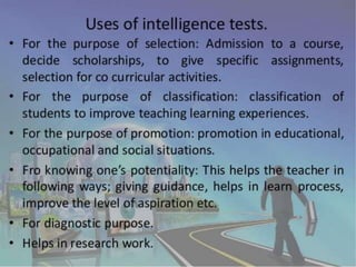 Intelligence test | PPT
