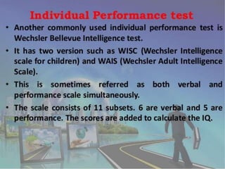 Intelligence test | PPT