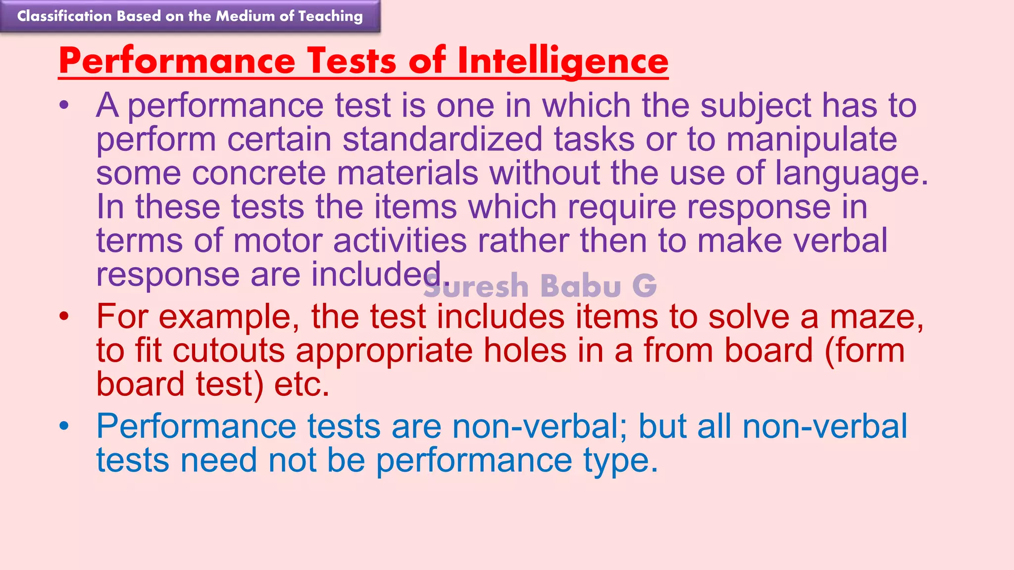 Intelligence Test - Categories of Intelligence tests – uses and ...
