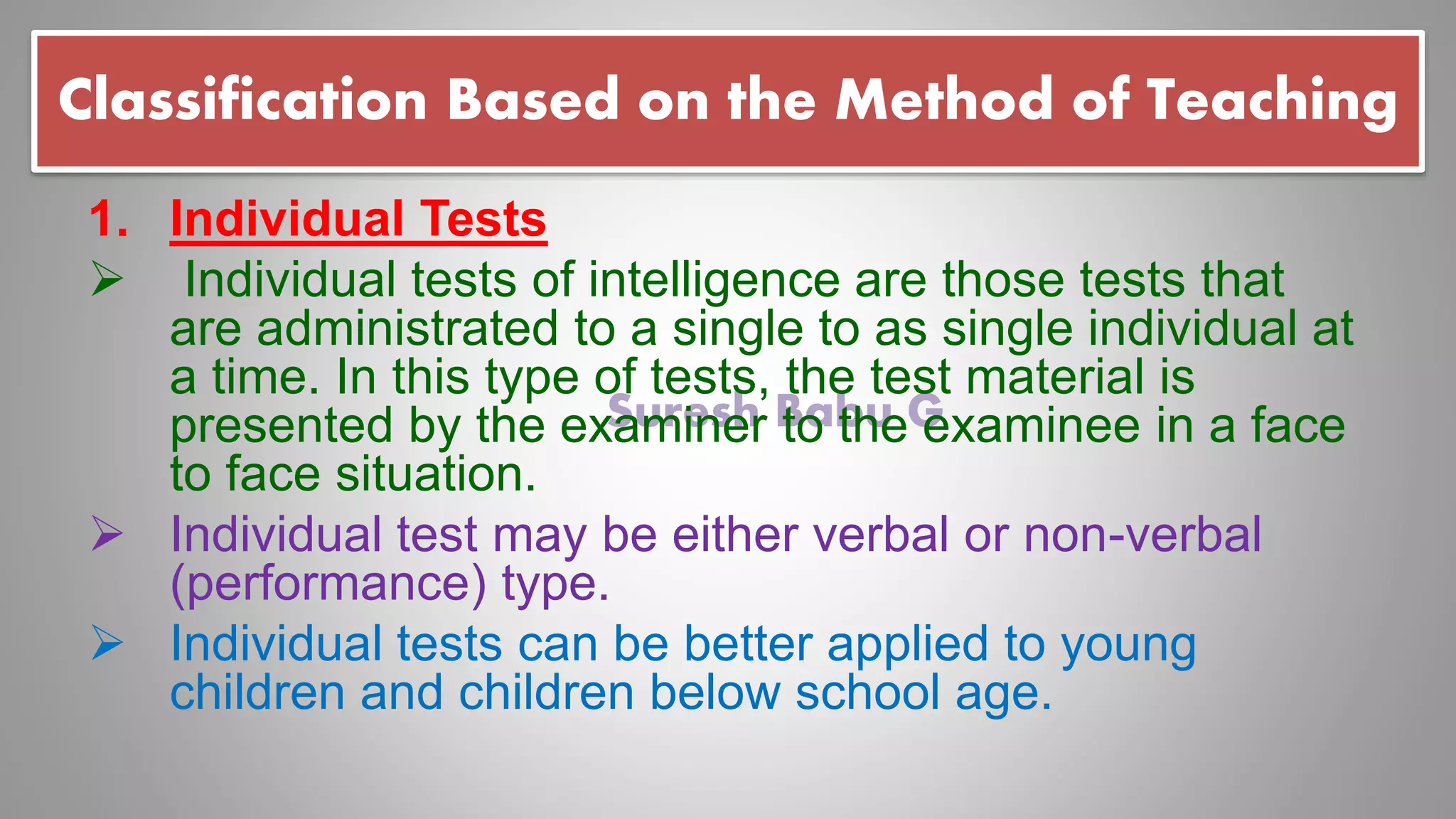 Intelligence Test - Categories of Intelligence tests – uses and ...