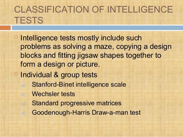 Intelligence testing