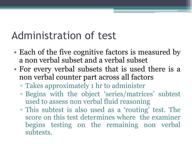 Intelligence tests | PPTX
