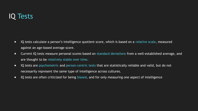 Intelligence Testing in Psychology: An Overview | PPT