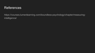 Intelligence Testing in Psychology: An Overview | PPT