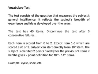 Intelligence tests for children.pptx1233334 | PPTX