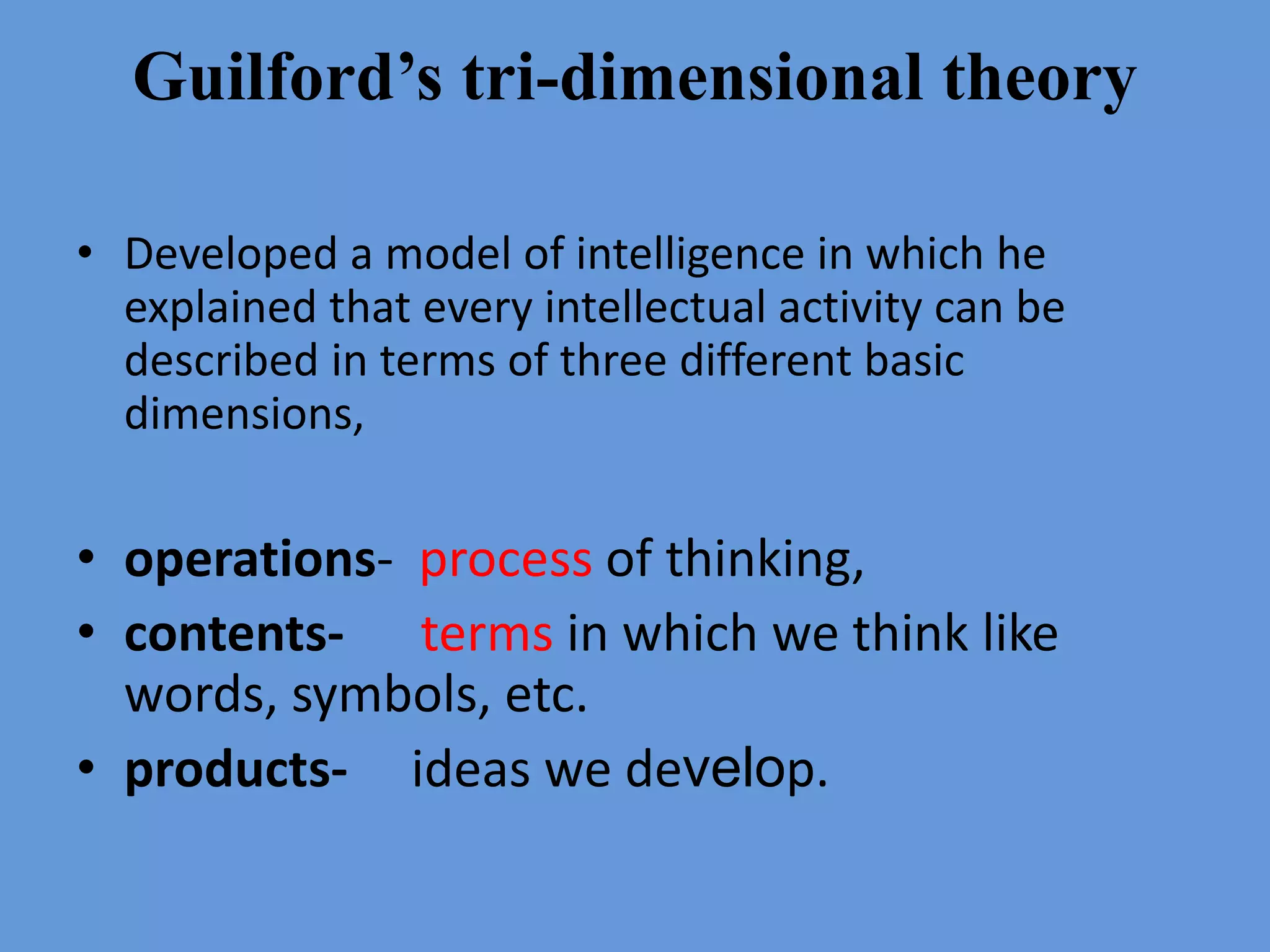 Intelligence theories part 1 ,2,3,4 | PPT