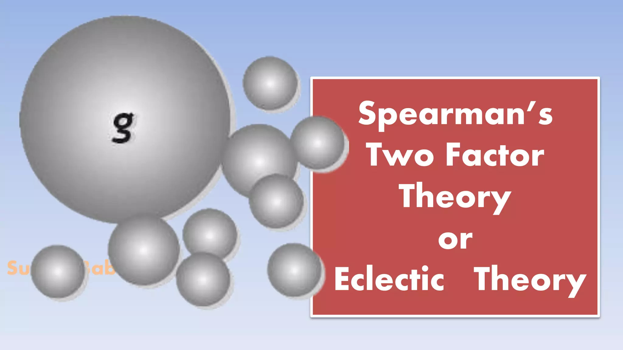 Intelligence Theories - Two factor theory (Spearman), Primary Mental ...