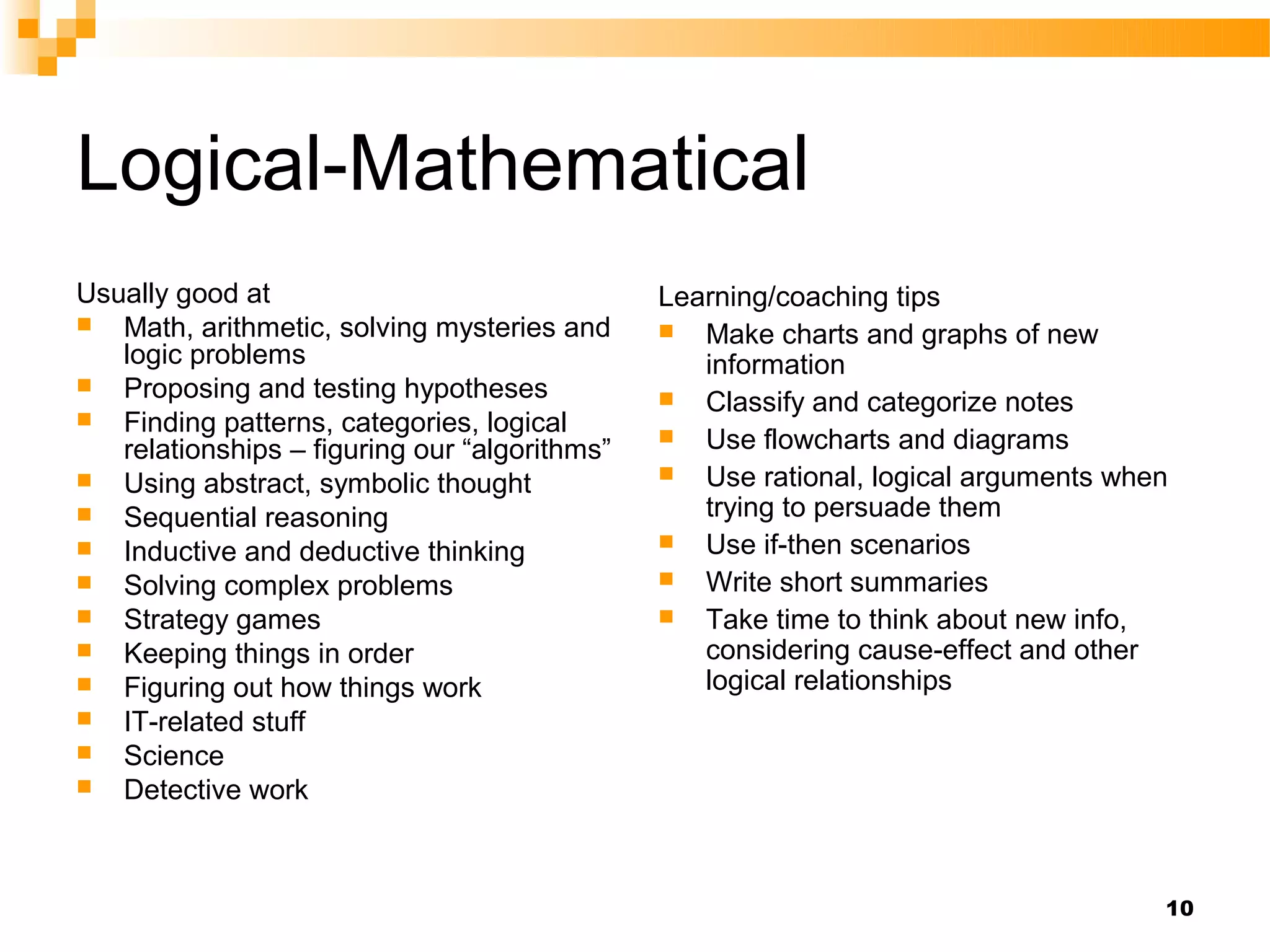 Intelligence Types Test | PPT