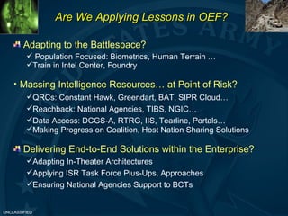 Intelligence warfighter summit 16 dec09-institutionalizing-agility ...