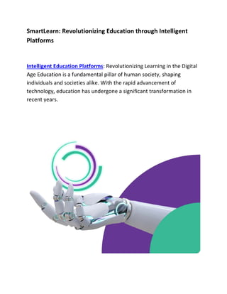 SmartLearn: Revolutionizing Education through Intelligent Platforms ...