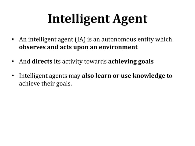 Intelligent agents | PPT