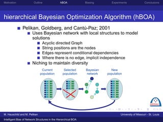 Intelligent Bias of Network Structures in the Hierarchical BOA | PPT