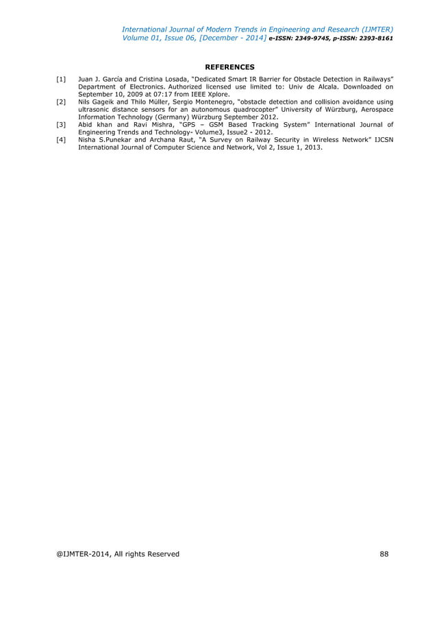 Intelligent Collision avoidance and monitoring system for railway using wireless network | PDF ...