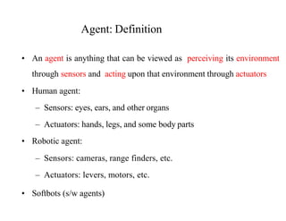 Intelligent (Knowledge Based) agent in Artificial Intelligence | PDF