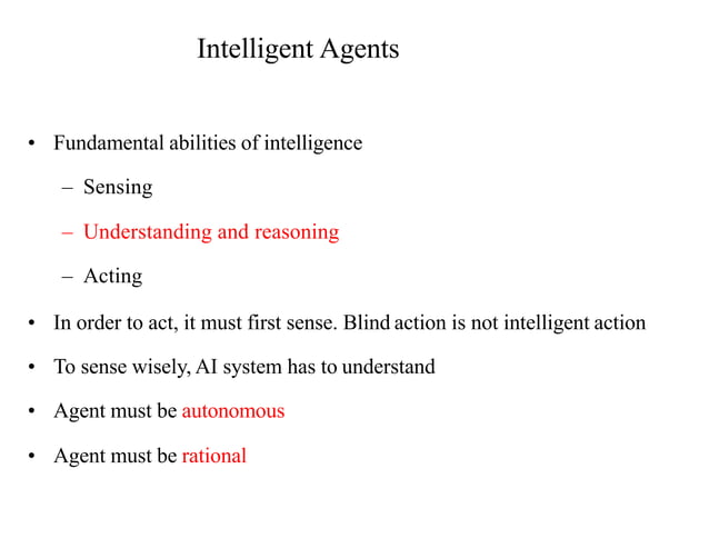Intelligent (Knowledge Based) agent in Artificial Intelligence | PDF