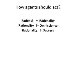 Intelligent Agents: Characteristics, Types and Its Environments | PPT